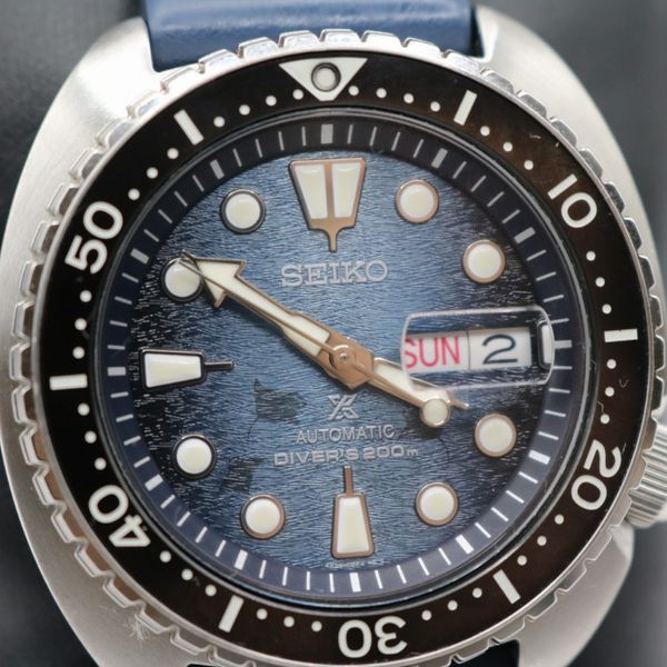 Seiko Prospex Save The Ocean King Turtle Dark Manta Ray SRPF77K1 Full ...