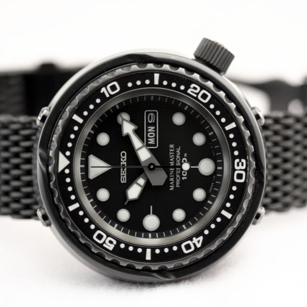 SOLD!....Seiko SBBN013, 1000M Darth Tuna....Near Mint | WatchCharts ...