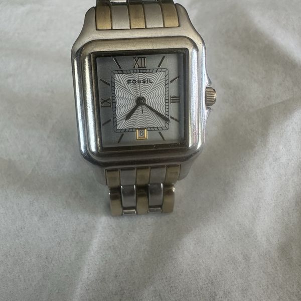 Fossil F2 Watch Womens ES-1342 Date 26mm Two Tone Case Band Quartz ...
