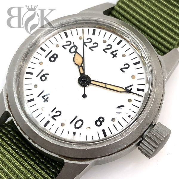 Bulova military watch A17A hand-wound watch military ML-W-6433A ...