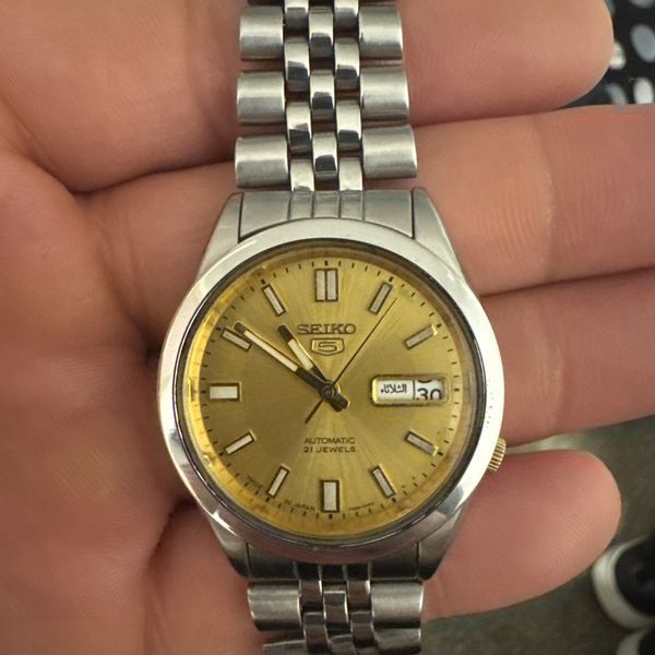 SEIKO 5 7009-3110 Day Date DateJust Automatic Gold Men's Watch pre owned | WatchCharts Marketplace