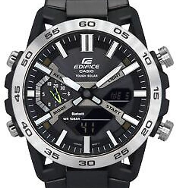 Casio Edifice Black Dial Tough Solar Sports 100M Men's Watch ECB-2000DD-1A | WatchCharts Marketplace