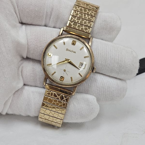 Vintage Swiss BULOVA M7 Mechanical Manual Wind Men's Wrist Watch Cal ...