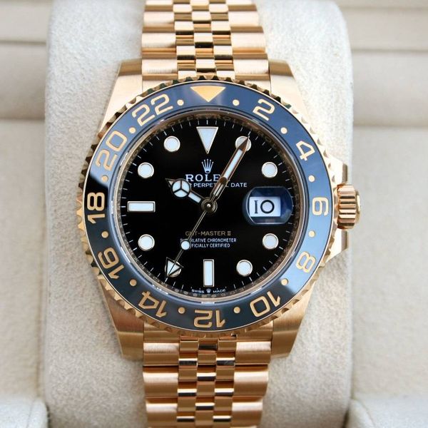 FS: Rolex 126718GRNR GMT MASTER II WATCH 18K YELLOW GOLD JUBILEE NIB ...