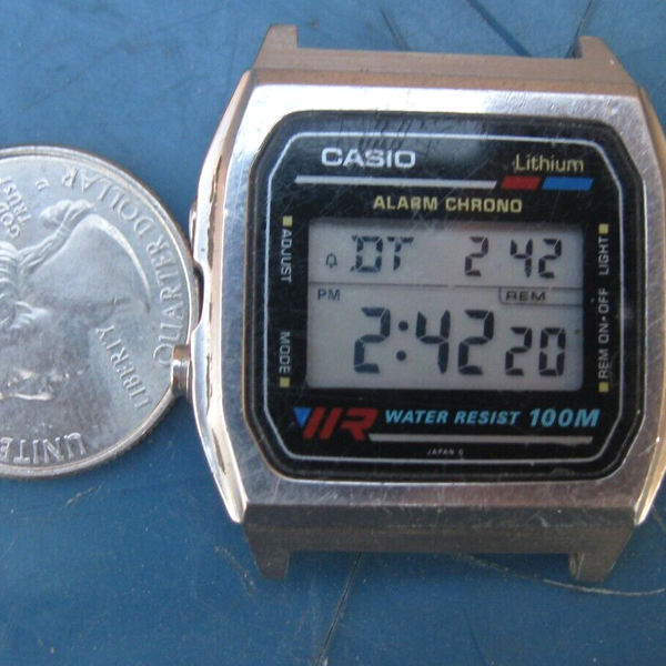 Rare 1987 Vintage CASIO W-780 (549) Japan H Stainless Steel 35mm AS IS ...
