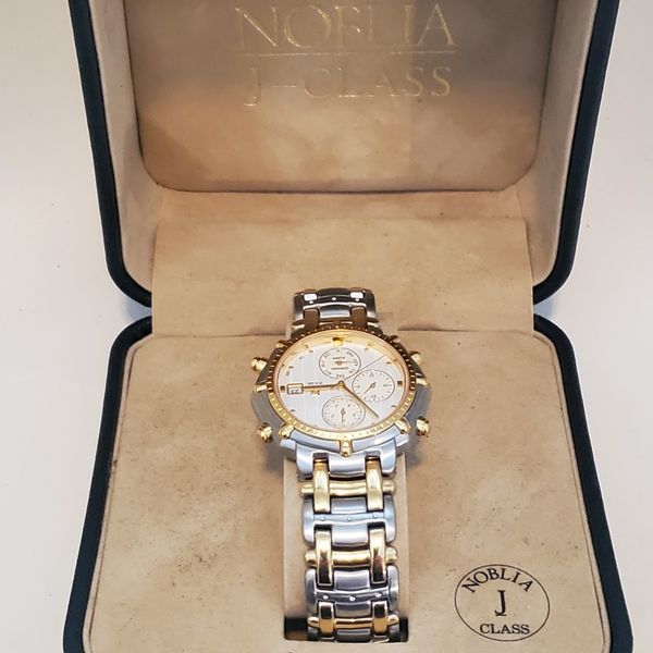 Citizen Noblia Watch Men 35mm White Dial Gold Tone & Stainless, New ...