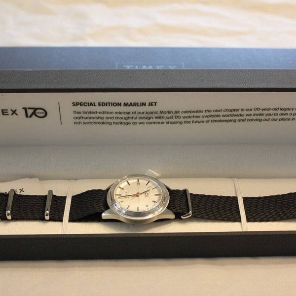 Timex Special Edition Marlin Jet Automatic 38mm Fabric Strap Watch ...