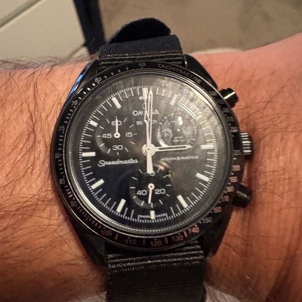 Stainless Steel Case - Omega x Swatch MoonSwatch Style MOD - Dark Side ...