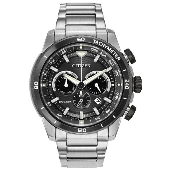 Citizen Eco-Sphere Eco-Drive Chronograph Tachymeter Men's 47mm Watch ...