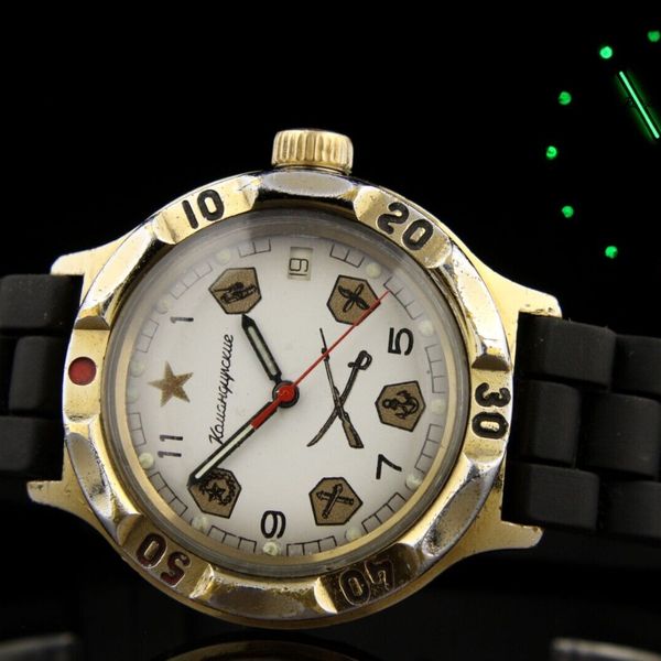 VOSTOK Commander 2414A KOMANDIRSKIE Soviet Mechanical Military ...