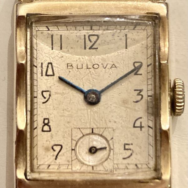 VINTAGE BULOVA MENS 10K GOLD FILLED 21 JEWEL TANK WRIST WATCH 1940â s ...