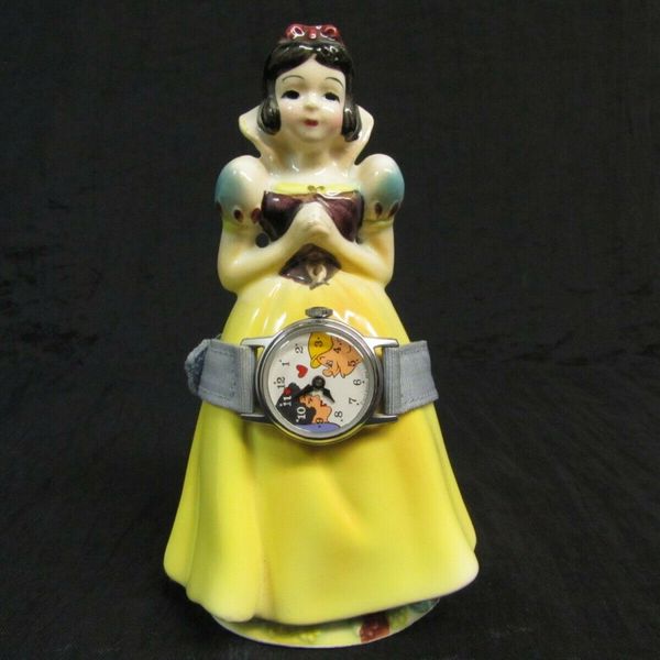 Vintage 1958 TIMEX SNOW WHITE CARTOON Watch WALT DISNEY US TIME STATUE ...