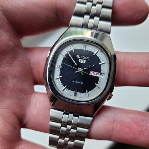 Vintage 1983, BLUE/SILVER, SEIKO 5 Men's Automatic Day/Date Watch, 6309 ...