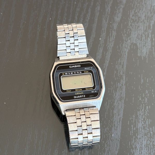 Vintage Casio Lithium Quartz Digital LCD Watch 155-B815 for Parts ...