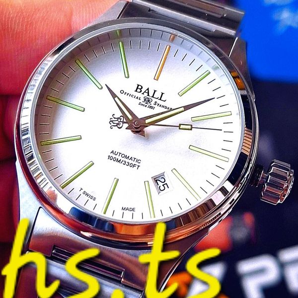 🔥CHEAPEST🔥 Ball Trainmaster Engineer 2 ⚪️ White 40mm Automatic Dress ...