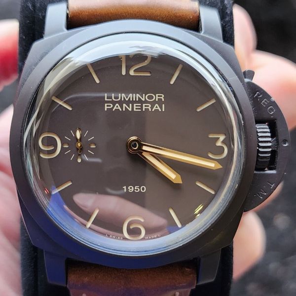 FS: PANERAI 375 Luminor 1950 3 Days Composite (Black Fiddy) PAM00375 ...