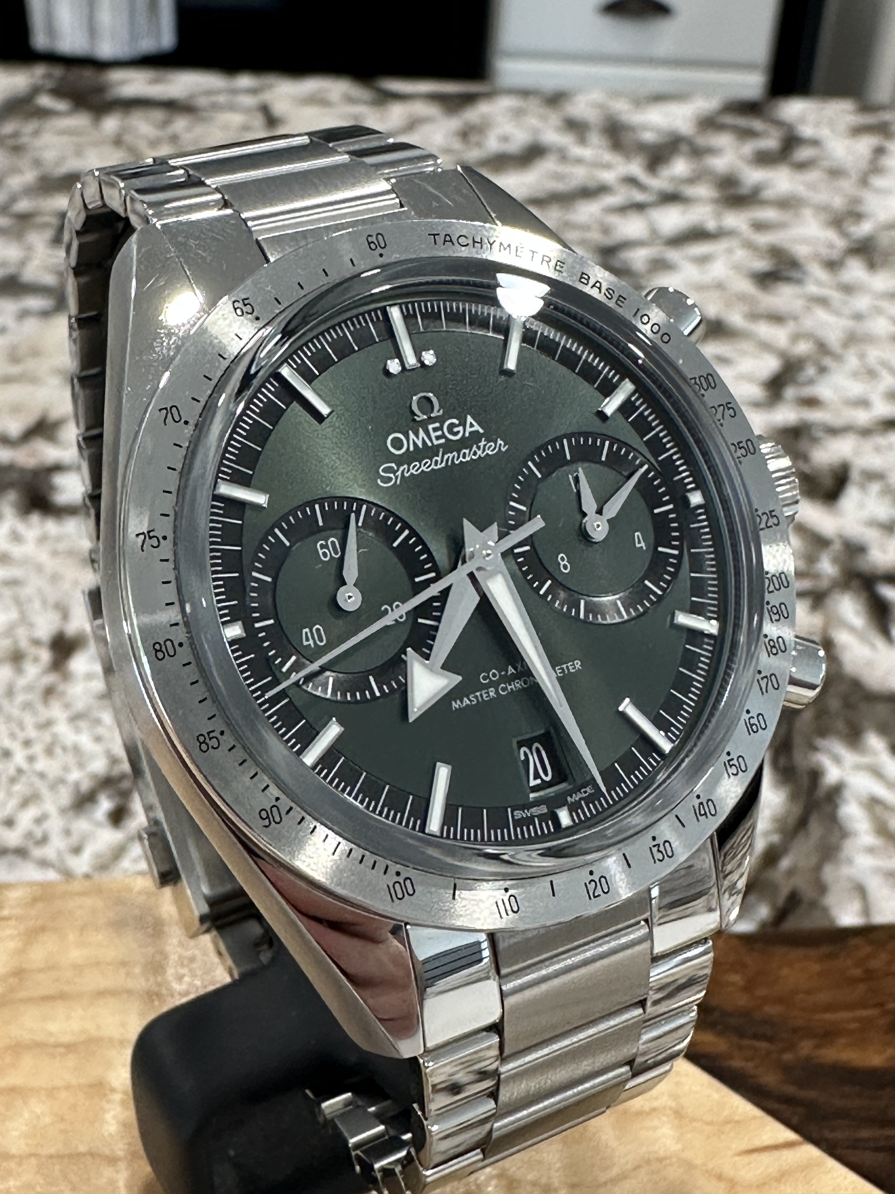 2022 Omega Speedmaster 57 green dial | WatchCharts Marketplace