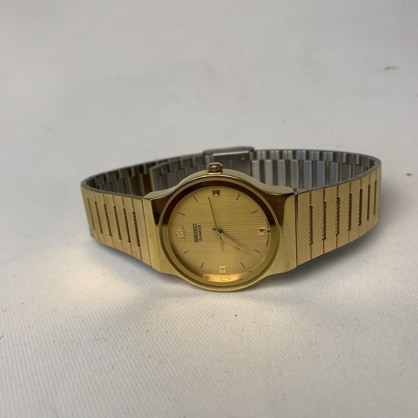 Vintage Unisex Seiko Quartz Gold Tone Working Watch | WatchCharts Marketplace