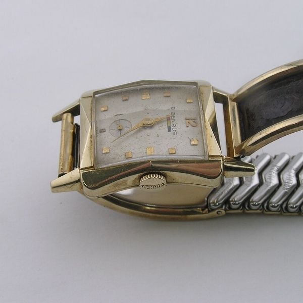 Vintage Benrus Watch Fancy Case & Dial 1950's 17j Model BO1 ...