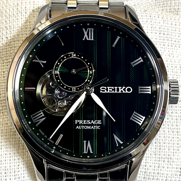 SEIKO PRESAGE SARY237 Green Garden Open Heart Men's Watch With Box Black Dial JP | WatchCharts ...