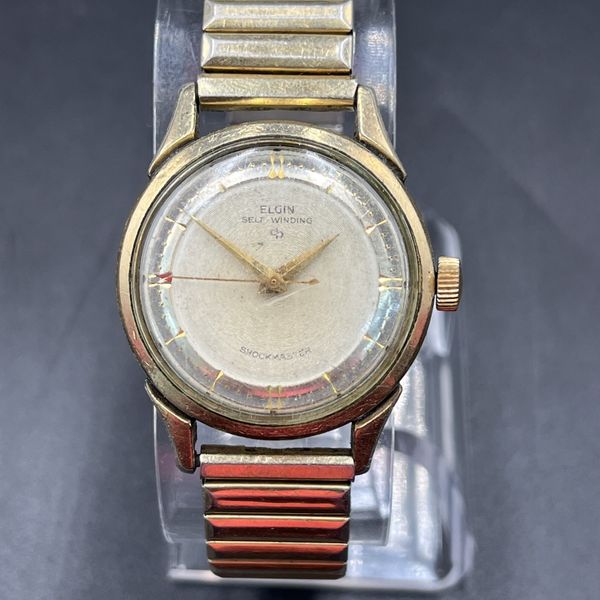 Vintage 1950s ELGIN Shockmaster Self-Winding 17 Jewels Durapower Watch ...
