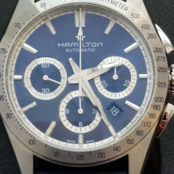 Hamilton Jazzmaster Performer Chronograph Blue | WatchCharts Marketplace