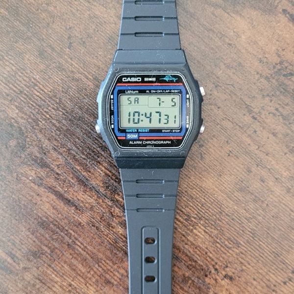 Casio Marlin W-24 Vintage 80s Digital Watch 248 Module Alarm ...