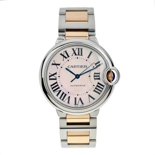 Cartier Ballon Bleu Steel Mother Of Pearl 36mm Automatic Unisex Watch ...