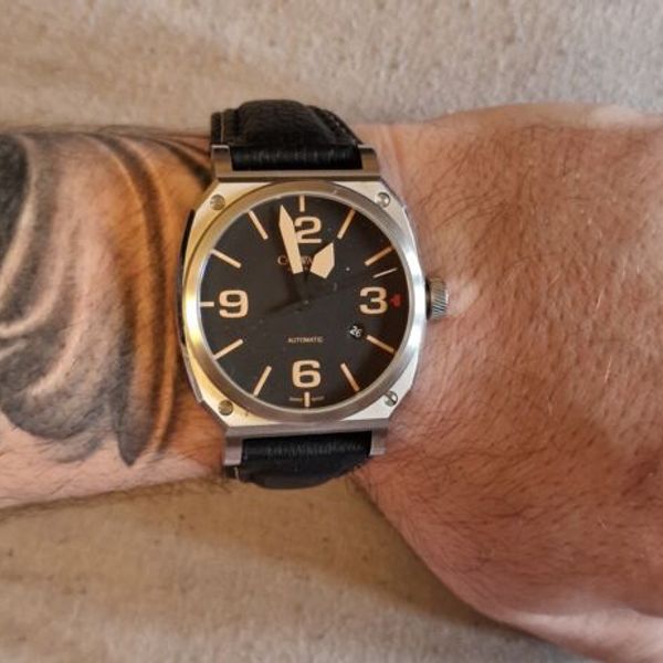 Christopher Ward C11 MSL Watch Black Leather Strap | WatchCharts ...