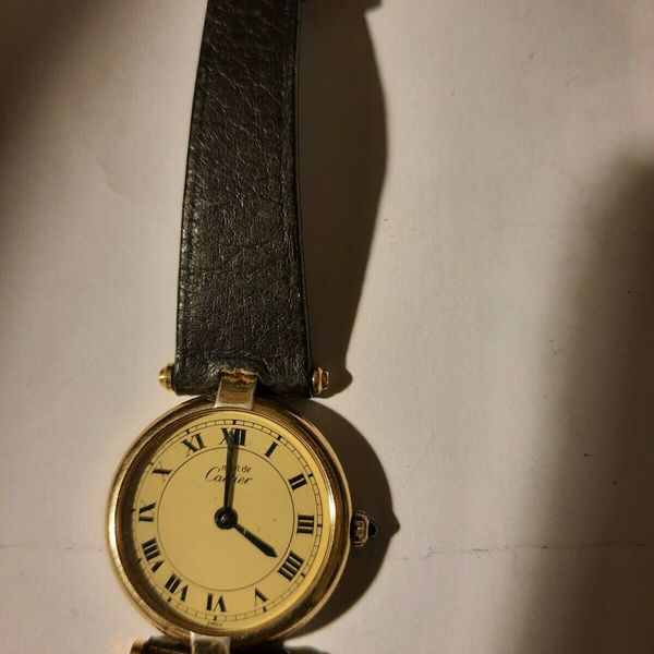 Beautiful vintage ladies Must de Cartier Paris quartz watch for repair ...