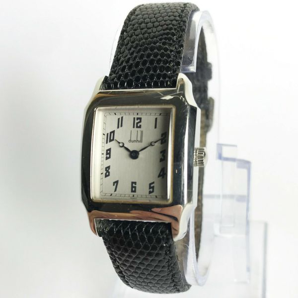 Vintage DUNHILL CENTENARY Watch Mechanical Swiss Steel silver black ...