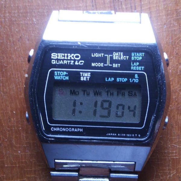 Vintage SEIKO Quartz LC CHRONOGRAPH Digital watch A128-5010 | WatchCharts