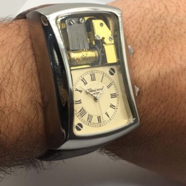 Rare Chenevard Automatic Musical Watch Swiss Made Mens Watch ...