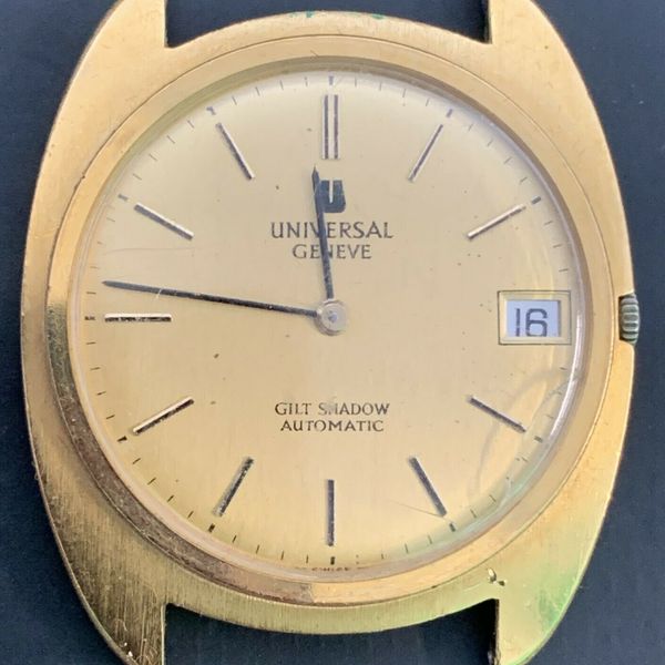 VINTAGE UNIVERSAL GENEVE GILTSHADOW GOLD FILLED AUTOMATIC MEN WATCH ...