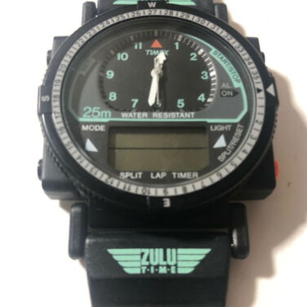 Rare Vintage Timex 633 Zulu Time Analog Digital Watch | WatchCharts ...