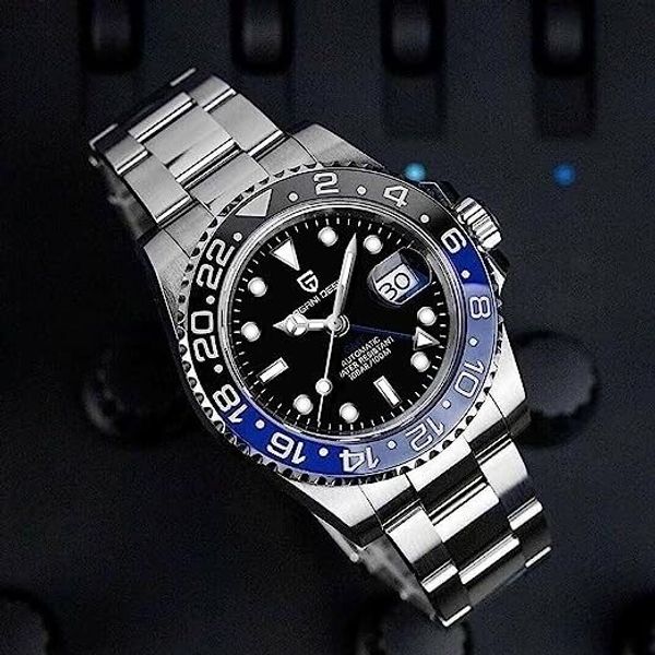 Pagani Design PD1662 GMT Batman Automatic Stainless Steel 100M ...