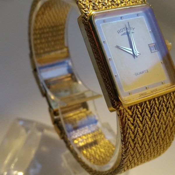 VINTAGE WATCH MENS ROTARY GOLD PLATED 1980S . BEAUTIFUL WATCH NEEDS ...