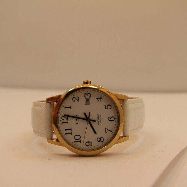 Mens Classic Timex Indiglo Easy Read Quartz Watch / 30m WR White ...
