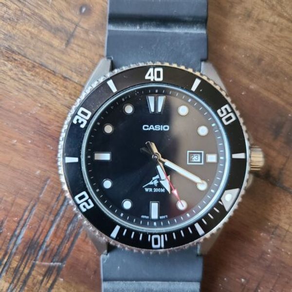 Casio Marlin New Battery! 2784 MDV106 Men's Black Watch Water Resistant ...