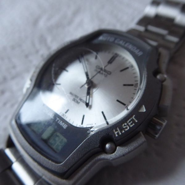 CASIO AUTO CALENDAR WATCH - DUAL TIME DIGITAL & ANALOGUE WRISTWATCH ...