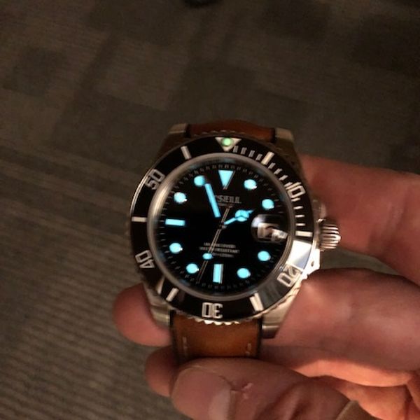 FSOT: Tisell Marine Dive Ceramic Bezel Date (two bracelets & rubber ...