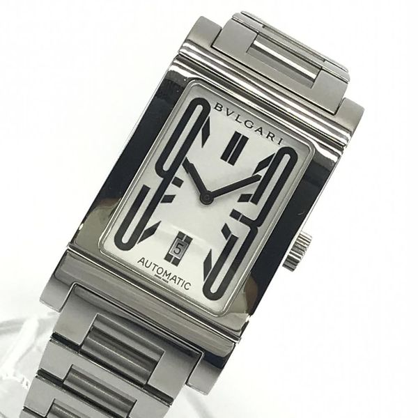 BVLGARI Bvlgari RT45S Lettangoro Men's Watch Automatic White Dial 2 ...