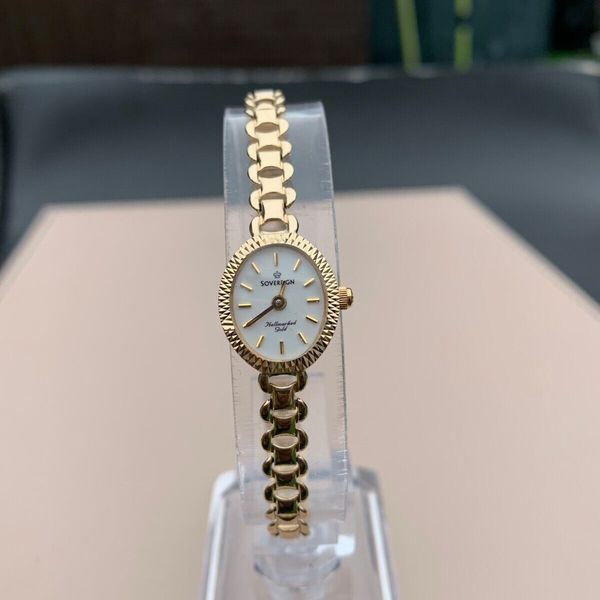 Vintage Sovereign 9ct Gold Hallmarked Ladies quartz Wrist watch and ...