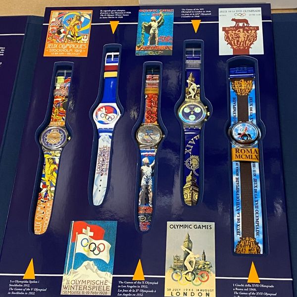 Swatch Historical Olympic Games Collection 1996 Atlanta 9 Watches Set ...