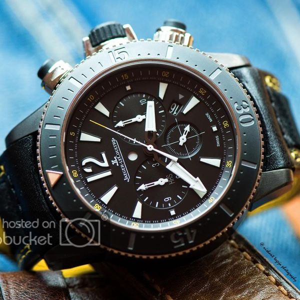 FS JLC Jaeger LeCoultre Master Compressor Diving Chronograph GMT Navy ...