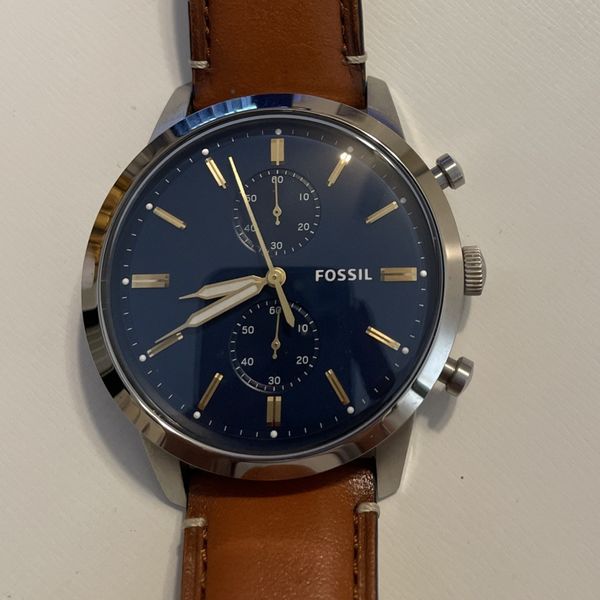 Fossil Men's Townsman Blue Dial Watch - FS5279 | WatchCharts Marketplace