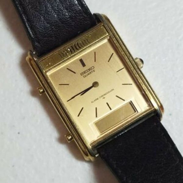 Vintage Seiko H249-5040 Alarm Chronograph analog/ digital watch ...