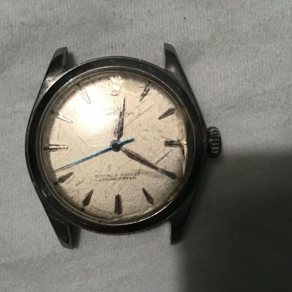 ROLEX Oyster Perpetual Ref. 6106 Semi-Bubble Back Stainless Steel Watch ...