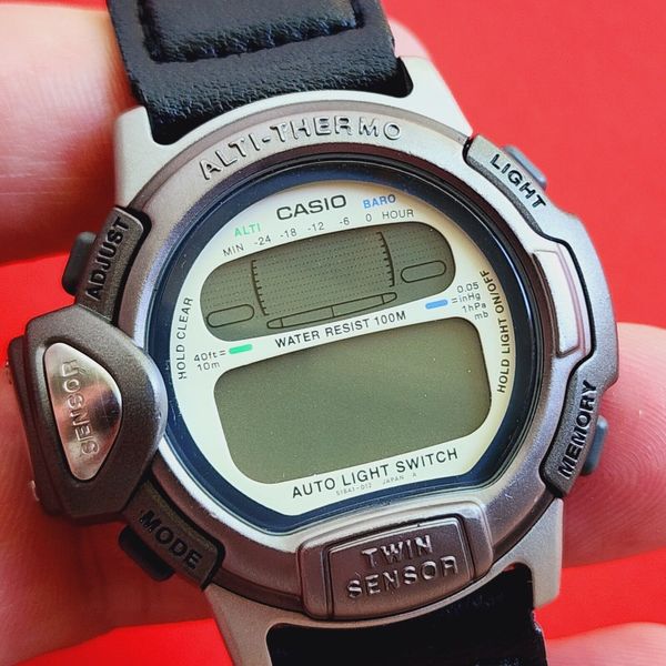 Casio Alti Thermo Twin Sensor Watch Original Band PAL-200 Cal 1675 For ...