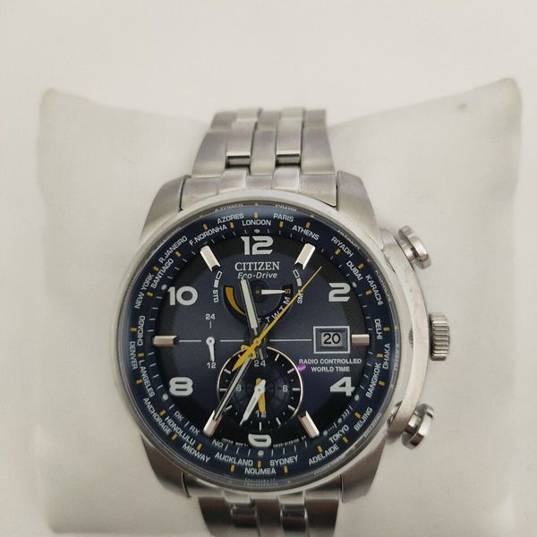 Citizen Eco-Drive World Time A.T WR200 AT9010-52L Watch Case 43mm ...